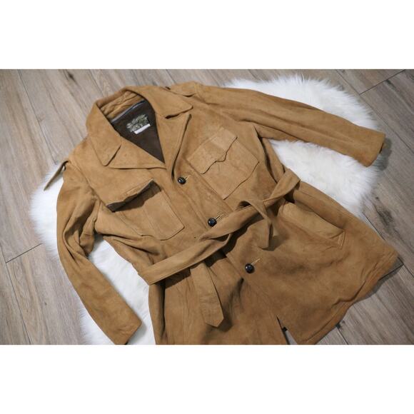 Sears | Jackets & Coats | Vintage Sears The Leather Shop Belted Suede ...